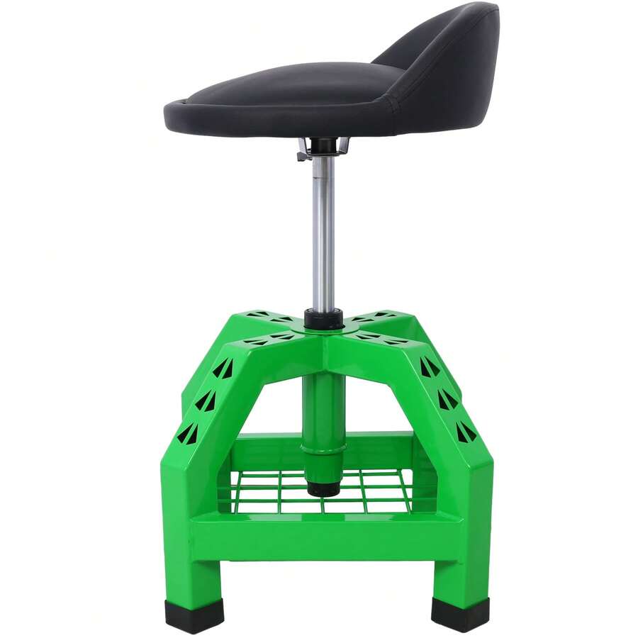 Pneumatic 360 Degree Swivel Shop Stool With Padding Lumbar Support ...