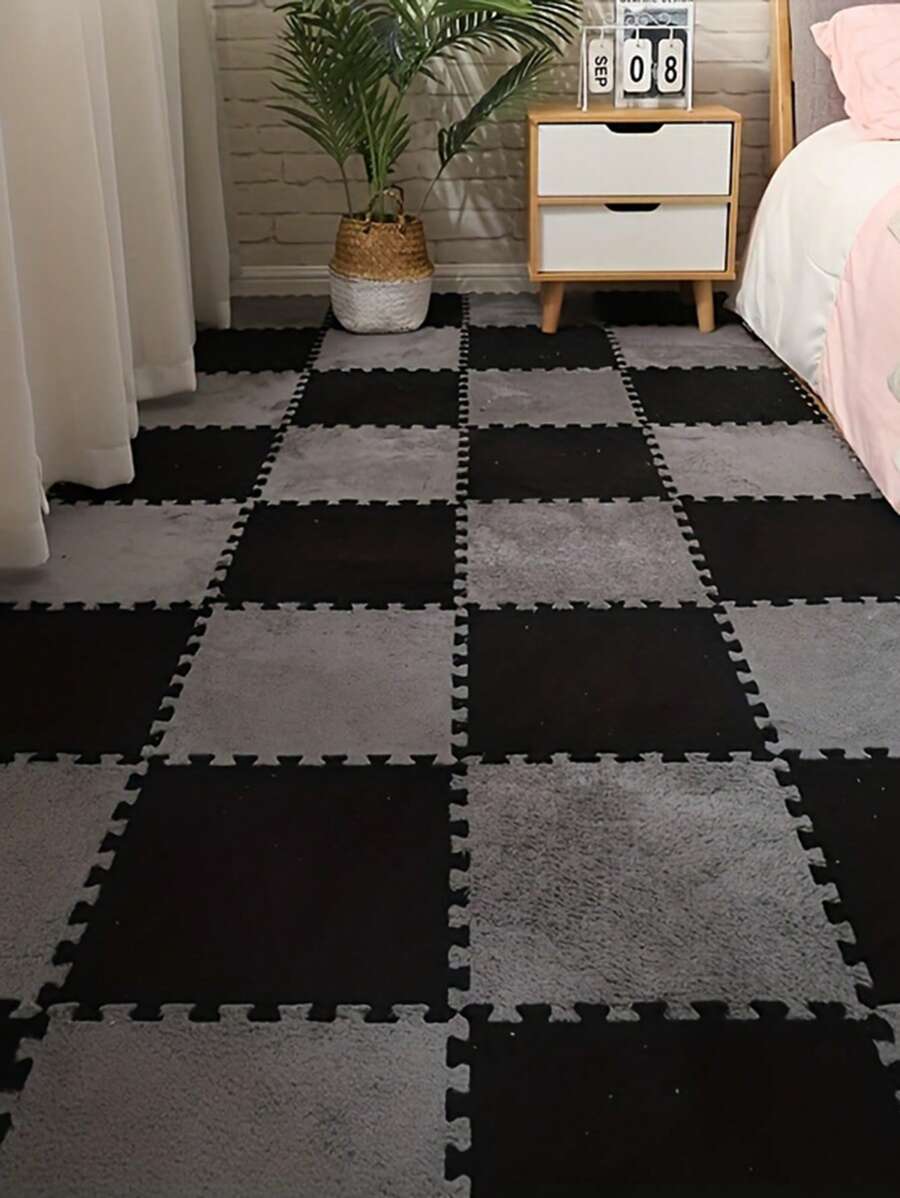 12/24/48pcs Interlocking Plush Foam Mats | SHEIN USA