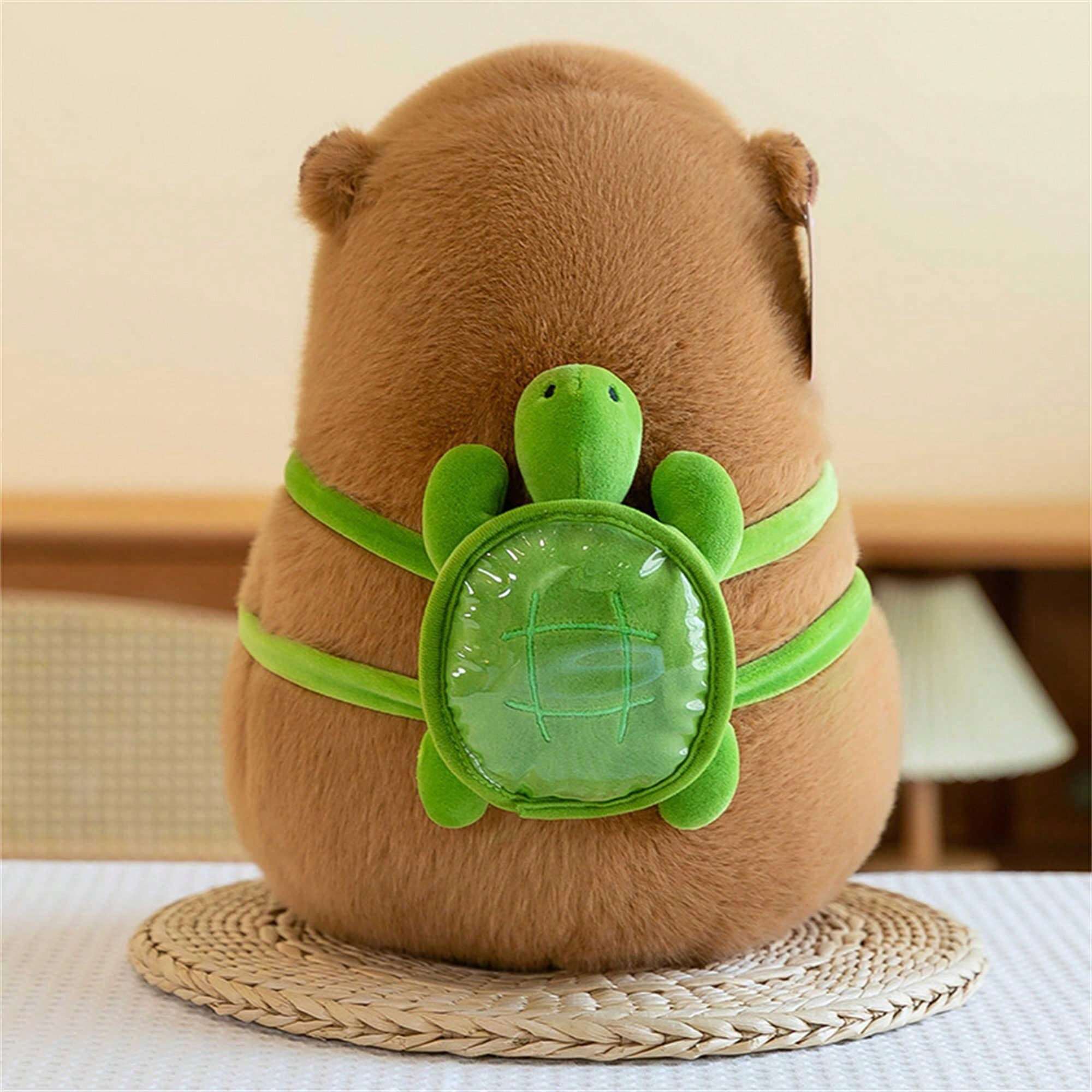 Nuevo muñeco de peluche de capibara tortuga, muñeco de peluche de ...