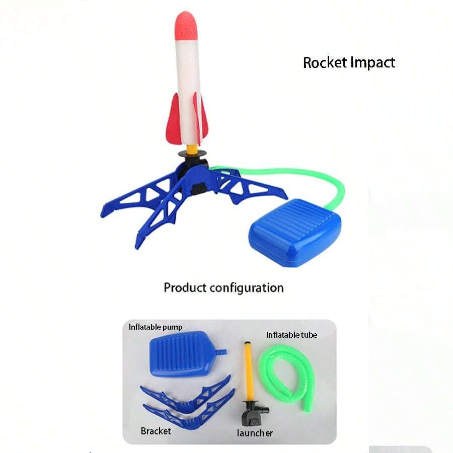 Outdoor Large Flashing Rocket Launcher Toy, Kids Stomp Jumping Rocket Launcher With Lighting ...