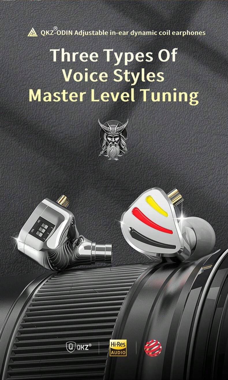 QKZ ODIN Earphone HIFI Heavy Bass Earbuds Monitor Vocal 3-Level Tuning ...