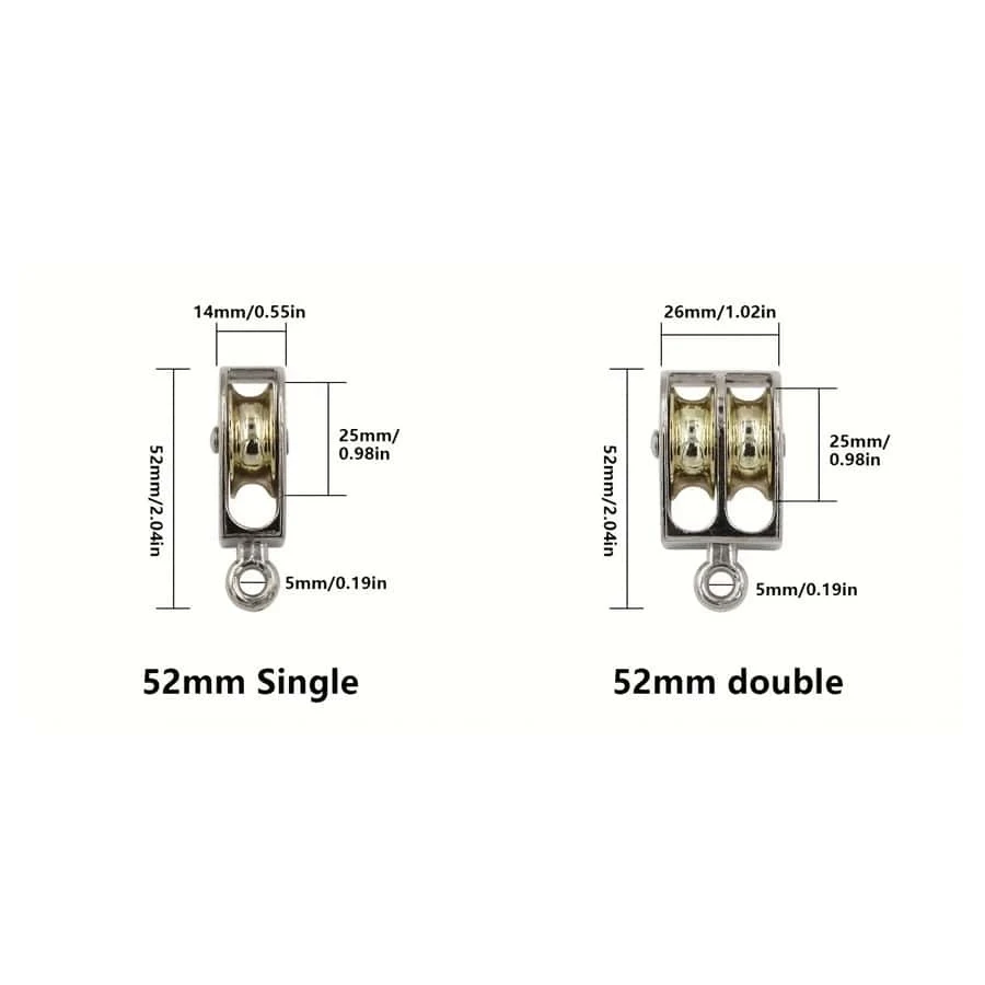 Metal Sheave Zinc Alloy Fixed Pulley Crown Block And Tackle Lifting ...