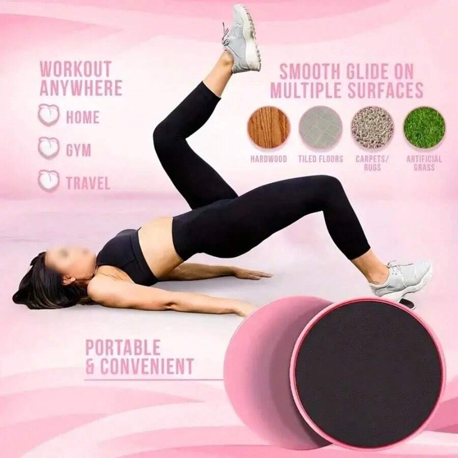 2Pcs Yoga Sliding Sliding Discs, Fitness Foot Sliding Pads, Workout ...