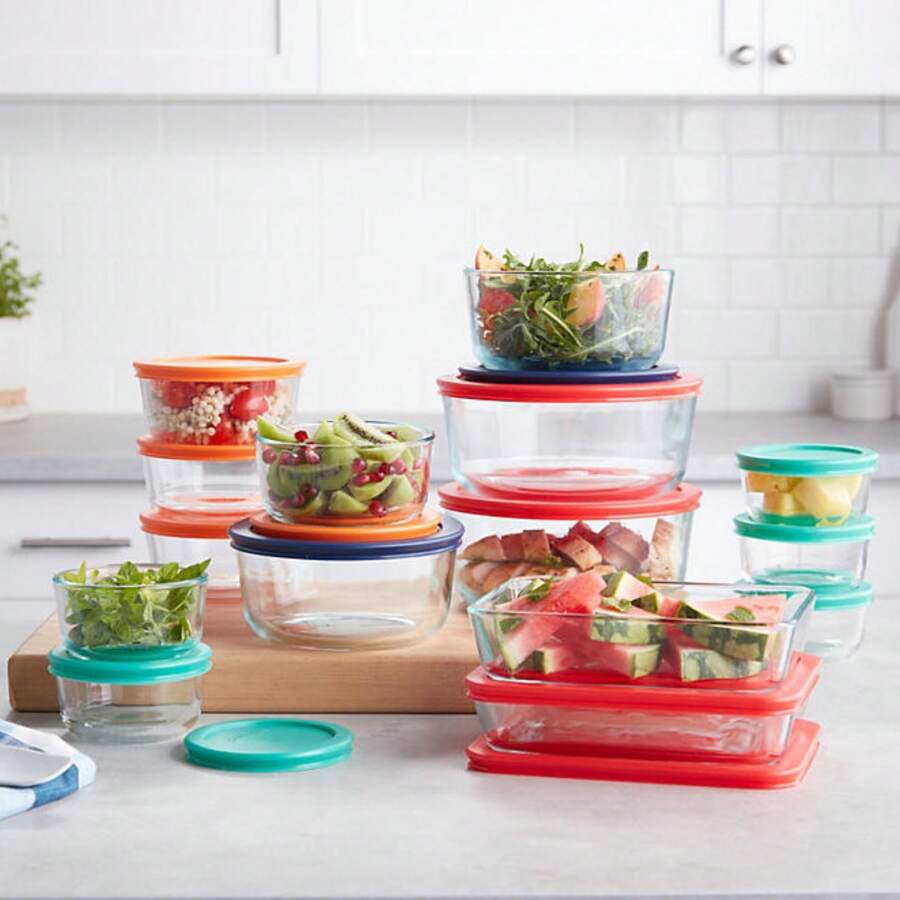 Pyrex Simply Store Glass Food Storage Containers, 30-Piece Set | SHEIN USA