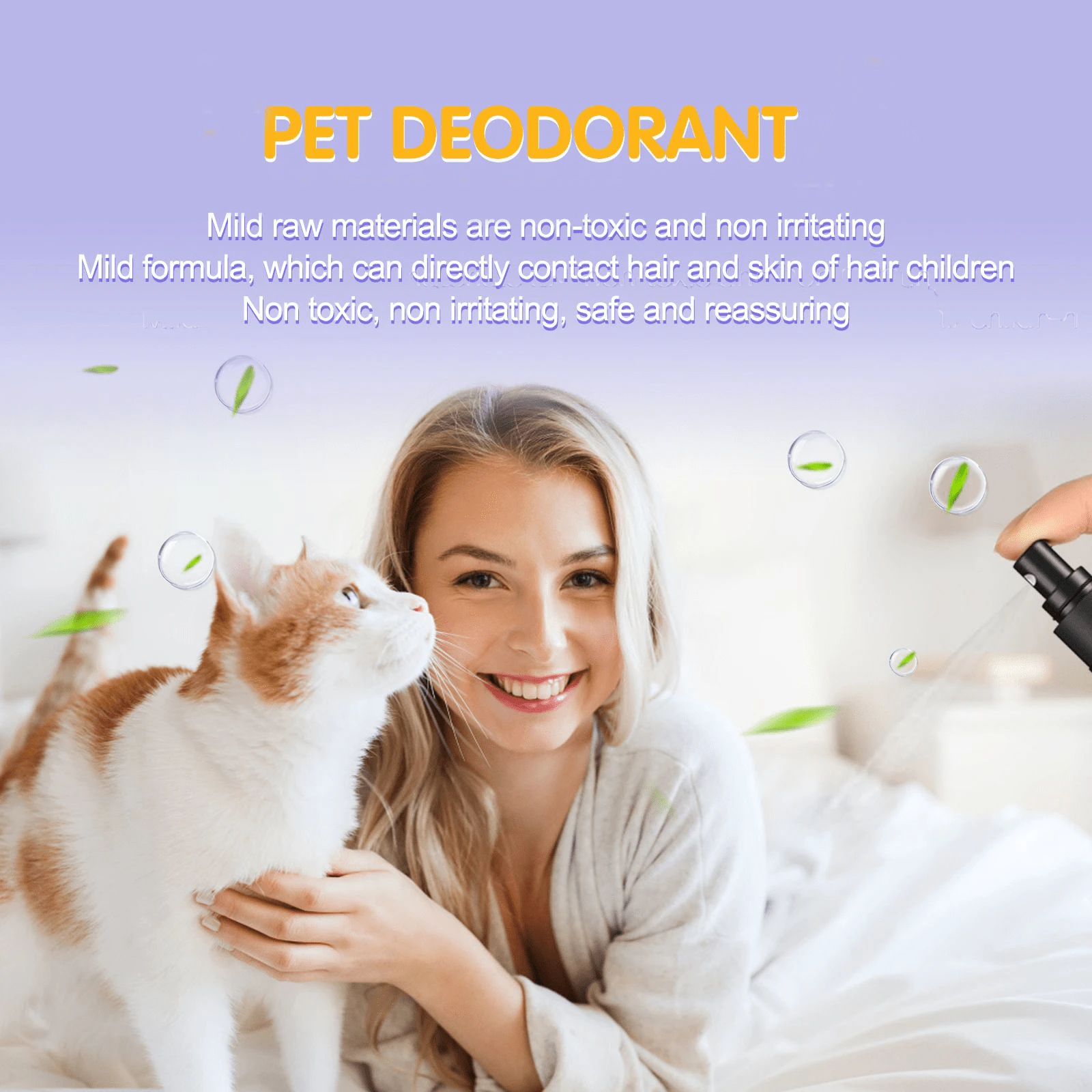 1pc Pet Deodorizer Spray, Eliminates Odor, Urine Smell And Body Odor ...