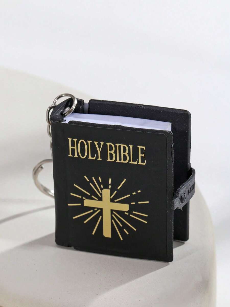 1pc Popular English HOLY BIBLE Christian Jesus Mini Bible Keychain Non ...