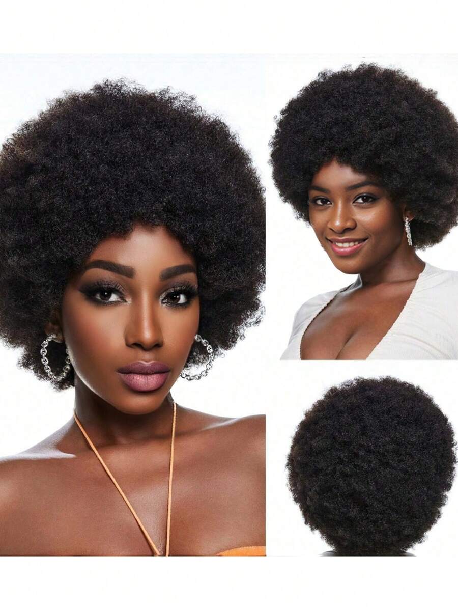 Afro Wig - Soft Afro Wig 70s For Women Afro Kinky Curly Hair Wigs With ...