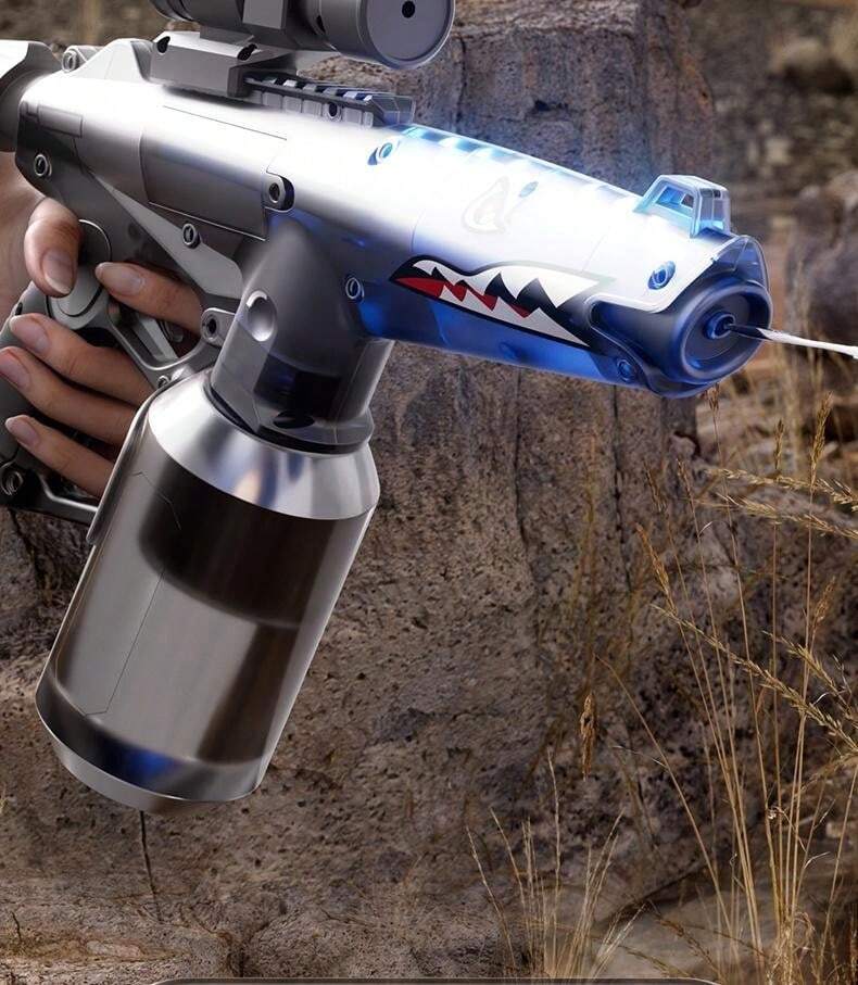 Rechargeable Kids Electric Rapid-Fire Water Gun With Lights, Long Range ...