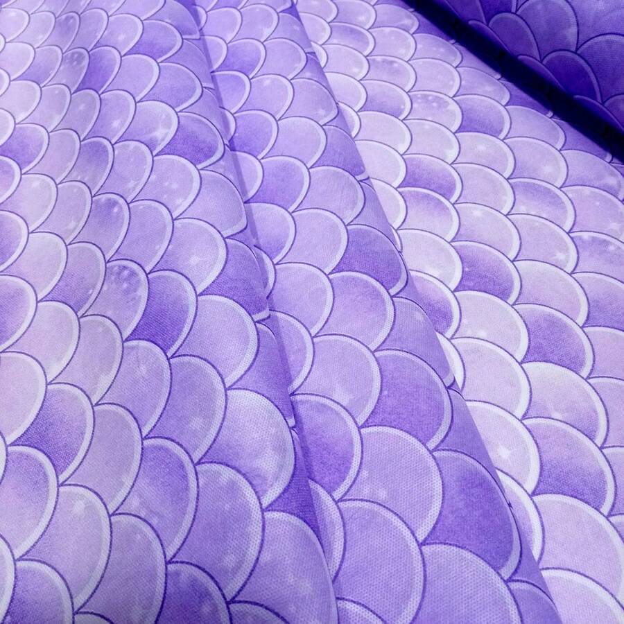 Printed TNT Lilac Mermaid Scales 9.00m X 1.40m | SHEIN USA
