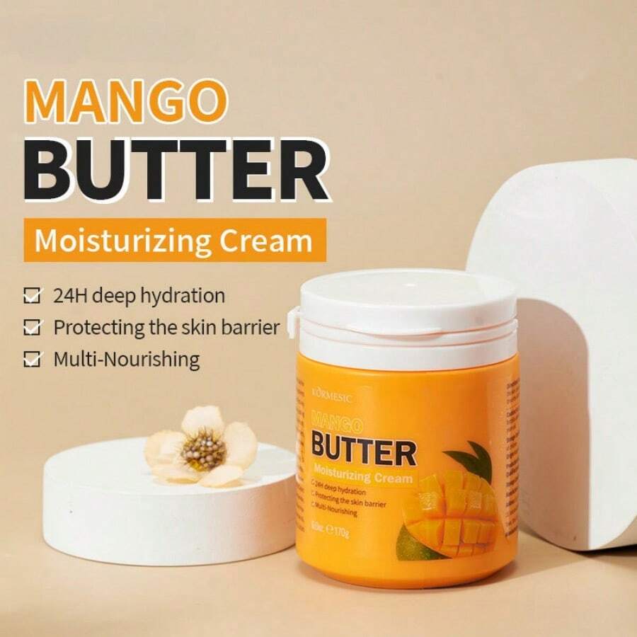 170g Mango Butter Moisturizing Cream - 24H Deep Hydration, Multi ...