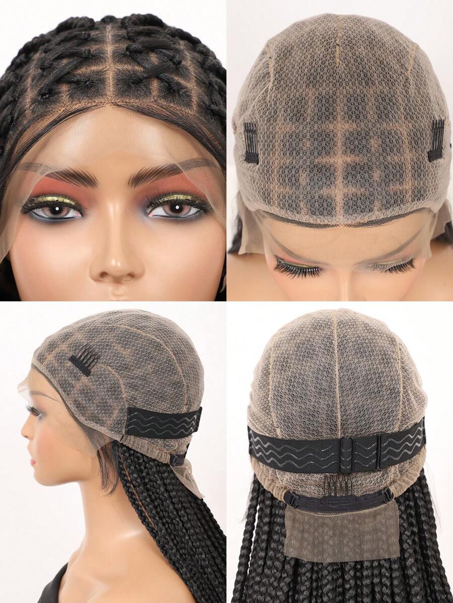 Criss Cross Knotless Box Braided Wigs With Baby Hair 36 Inches ...
