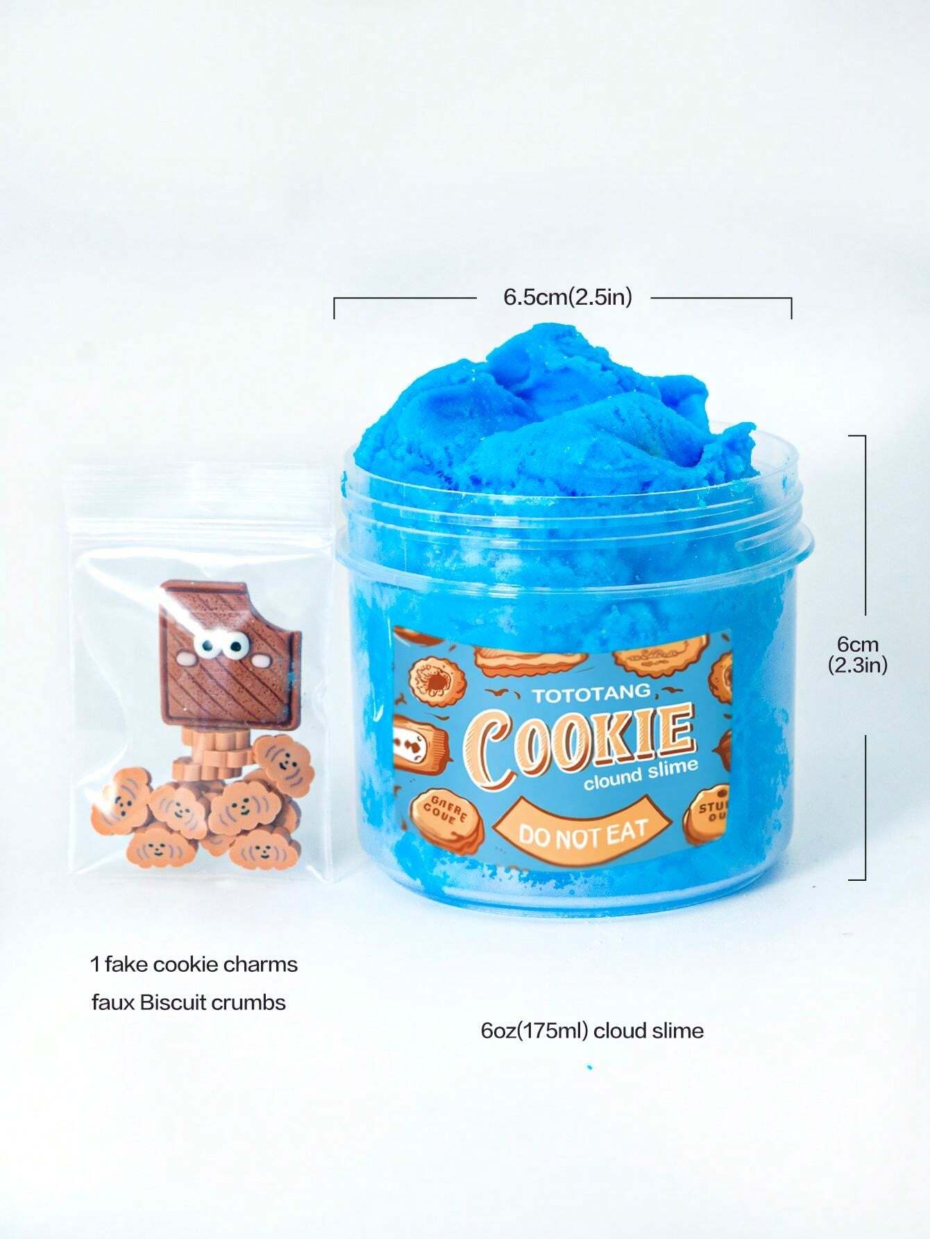 6oz Handmade Cloud Slime, Fidget Food Simulation Series - Soft Bule ...