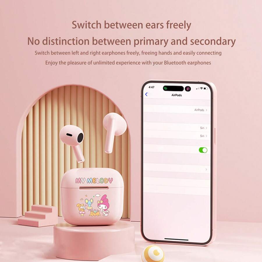 Sanrio Earbuds Hello Kitty Kuromi Wireless Earphones Bluetooth My ...