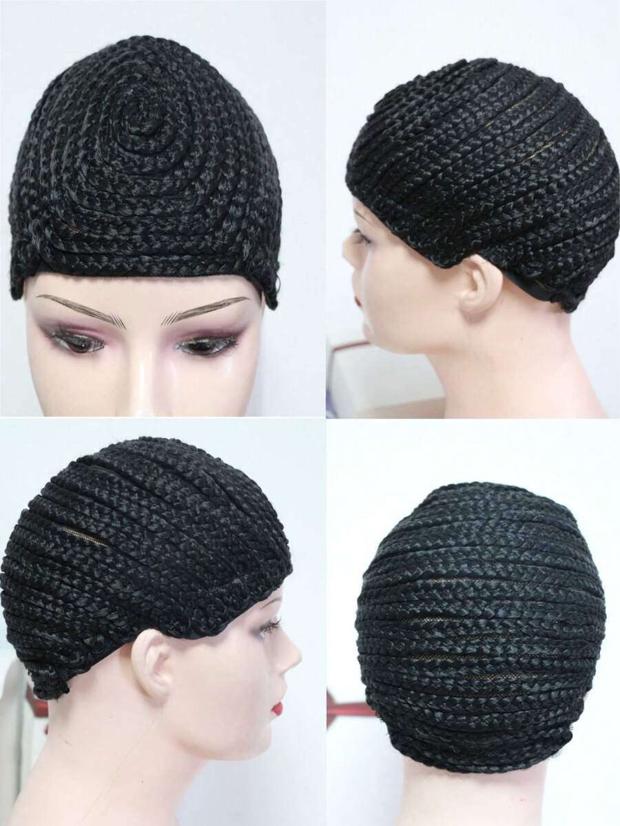 Cornrow Wig Cap For Crochet Hair - Synthetic Braids Breathable Cornrow ...
