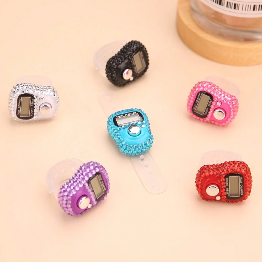 Hand Press Counter With Diamonds, Electronic Counter Ring, Counter ...