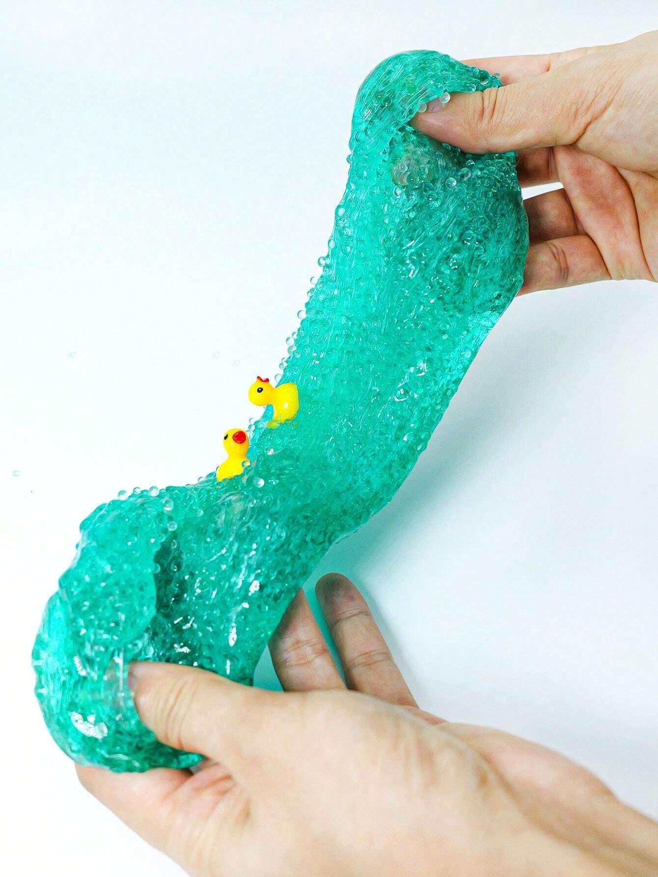 Cute Duck Theme Clear Slime, , Beads Slime, Foam Balls Slime, Enjoy ...