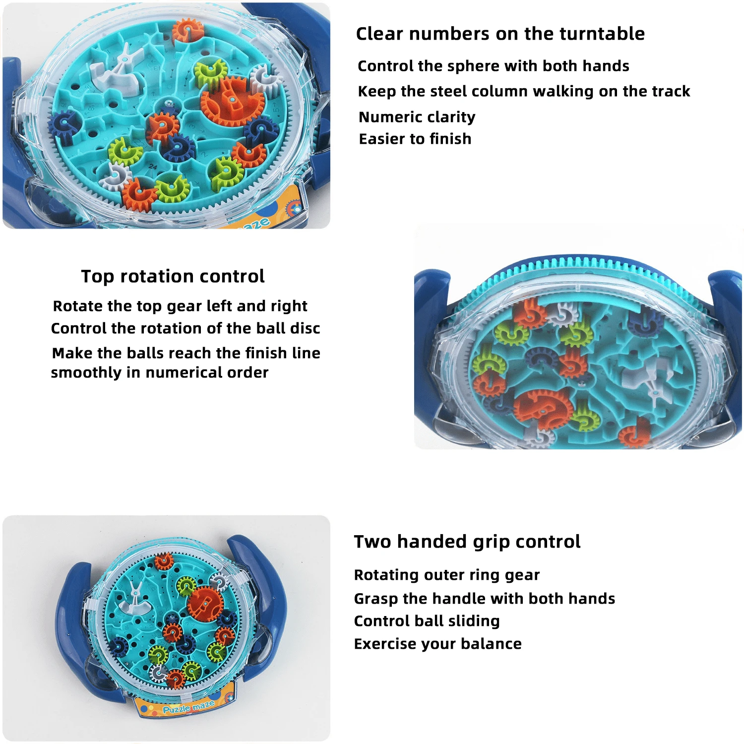 D-Gear Maze Game, Interactive Battle Balance Toy, Marble Breakthrough ...