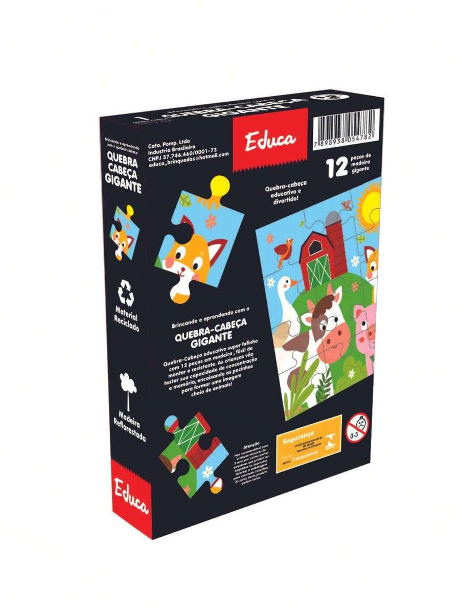 My First Giant Wooden Puzzle Animals Wood Educational Pedagogical ...