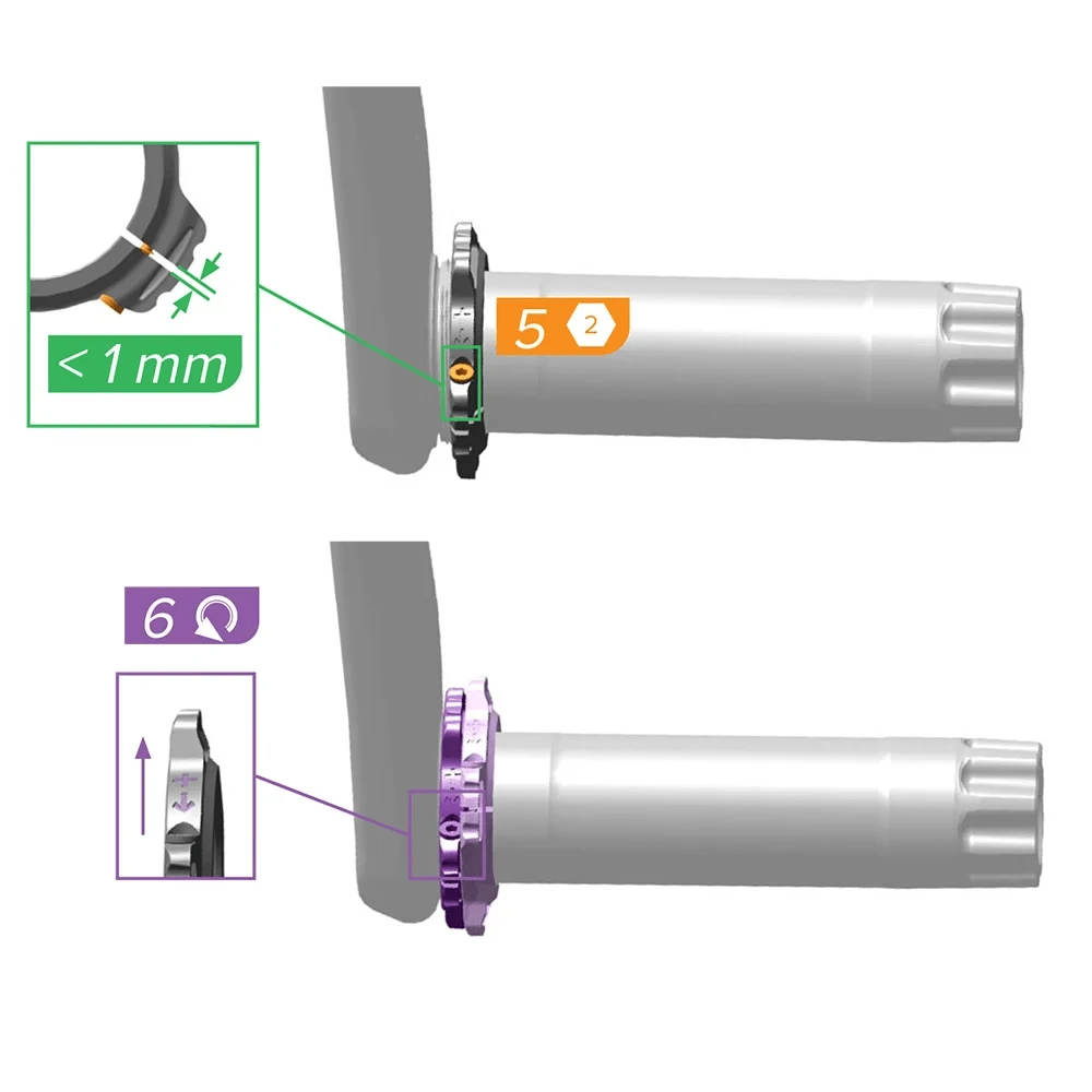 ZTTO Crank Spindle Suit, DUB Crankset Metal Preload Adjuster Crank Arm ...