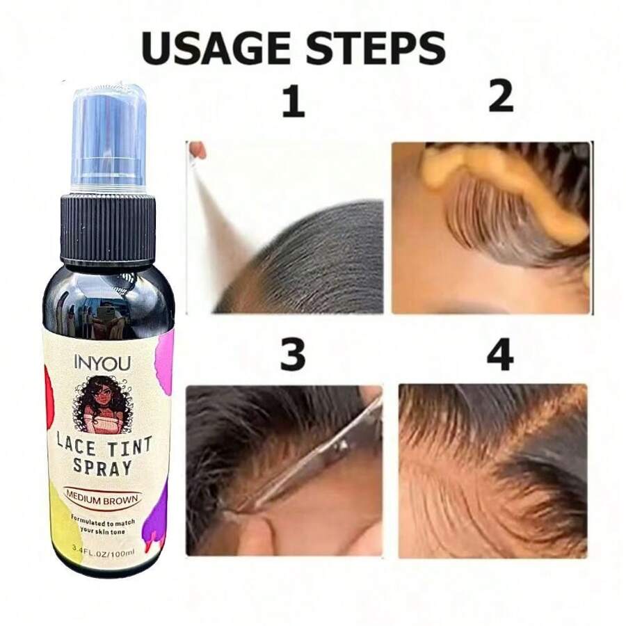 Lace Tint Spray For Wigs, Natural Root Touch Up Hair Spray, Long ...