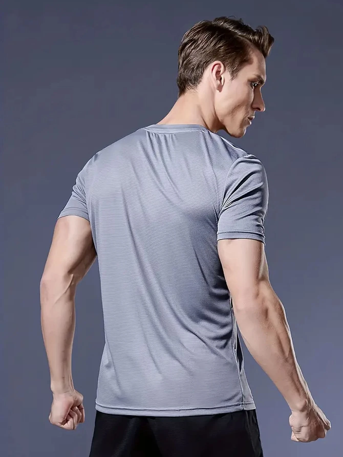 Kit 4 Men's Dry Fit T-Shirt Short Sleeve Drifit Gym Running CrossFit ...