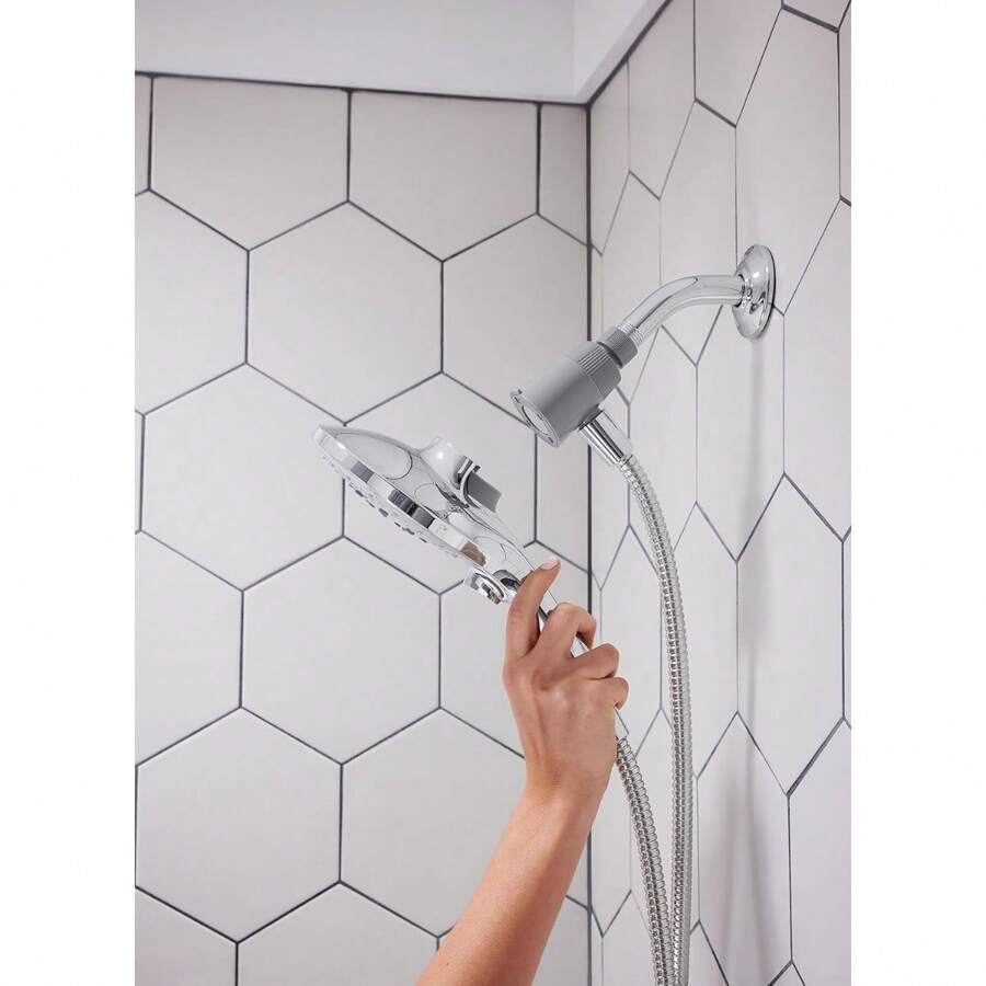 Chrome Magnetix Six-Function 5.5-Inch Handheld Showerhead With Magnetic ...