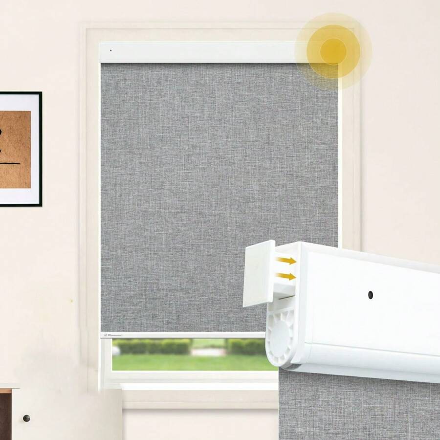 Motorized Blinds With Remote Control,No-Drill Smart Blinds With [Complementary Solar Panel ...