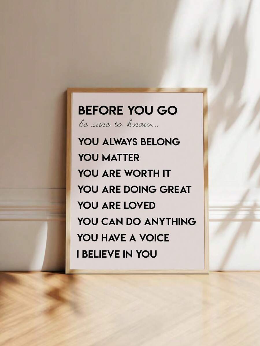 1pc Canvas Poster, Inspirational Wall Art For Kids, Motivational ...
