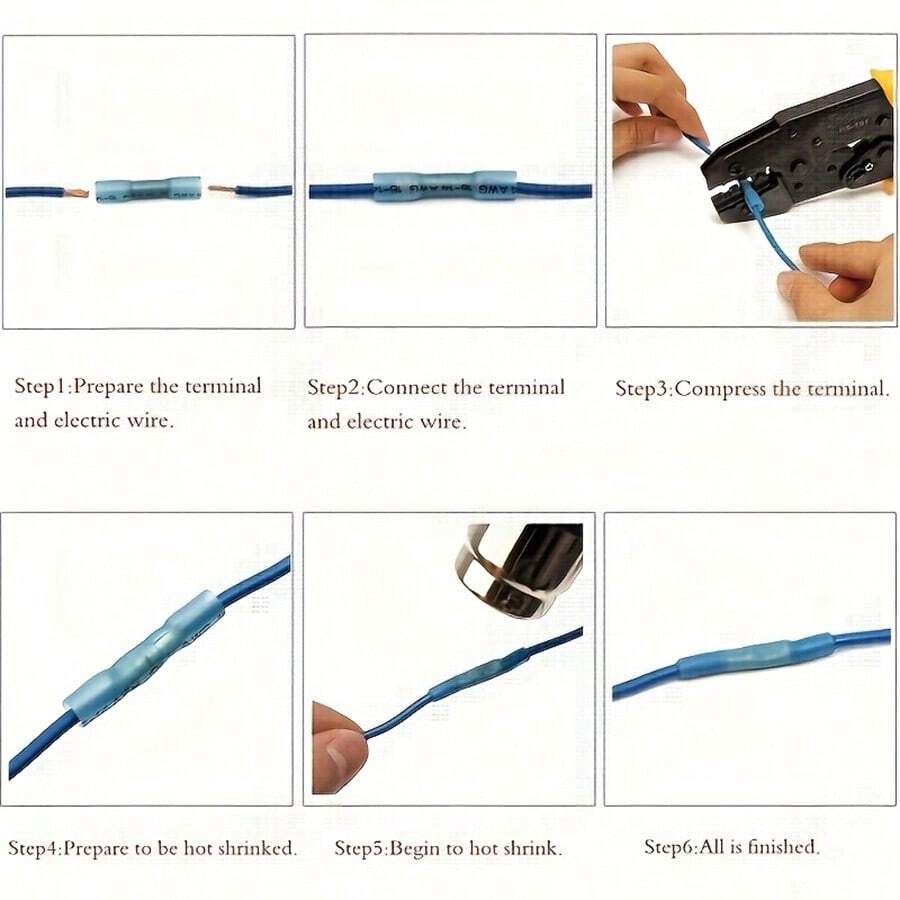 600pcs Assorted Heat Shrinkable Butt Splice Connectors Kit, For ...