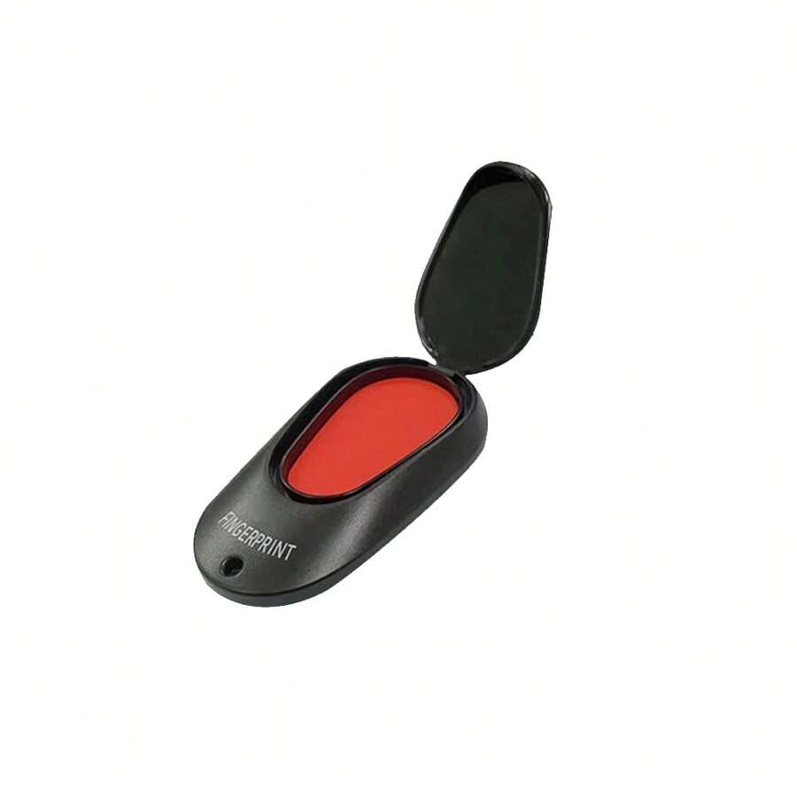 Premium Portable Fingerprint Ink Pad, High-Definition Fast-Drying Red ...