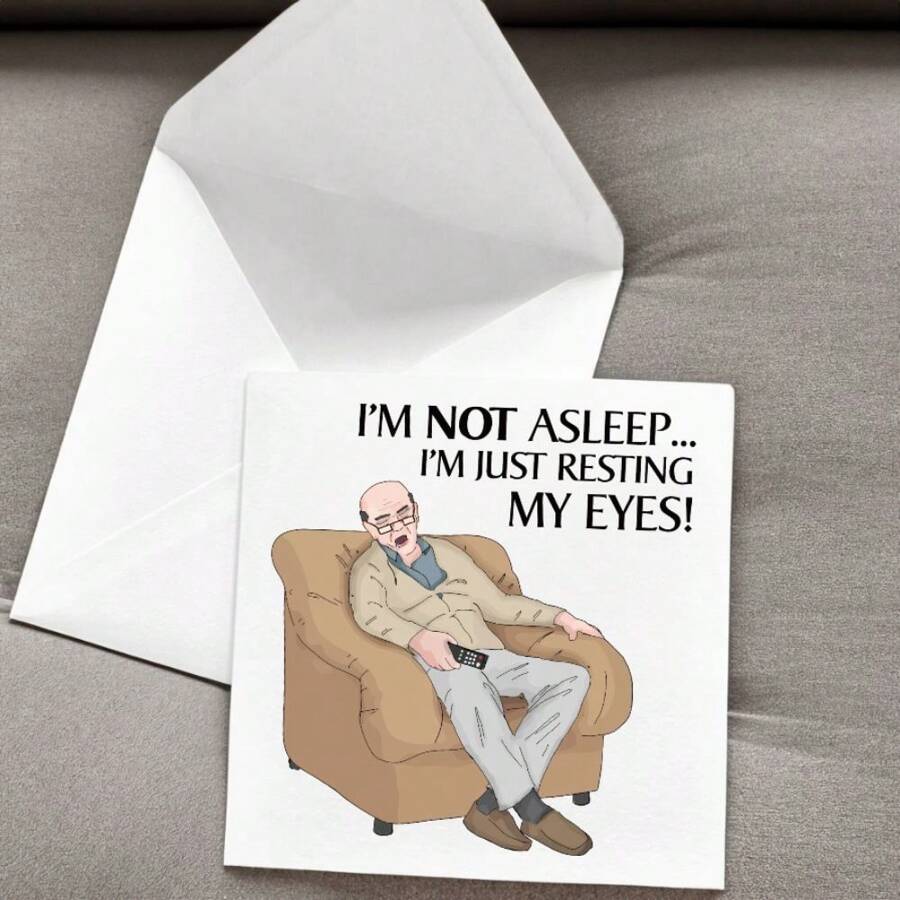 Funny Birthday Cards For Him, Bad Eyesight Card, Rude Card For Dad ...