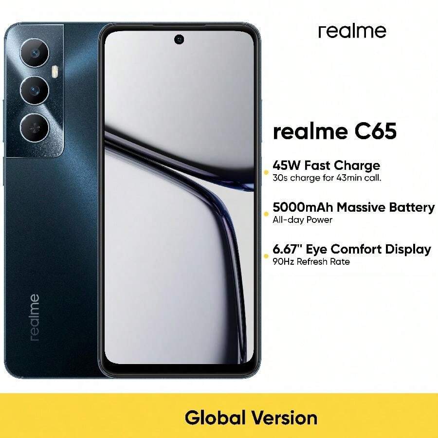 Realme C65 ontgrendelde mobiele telefoon 6 GB + 128 GB / 8 GB + 256 GB ...
