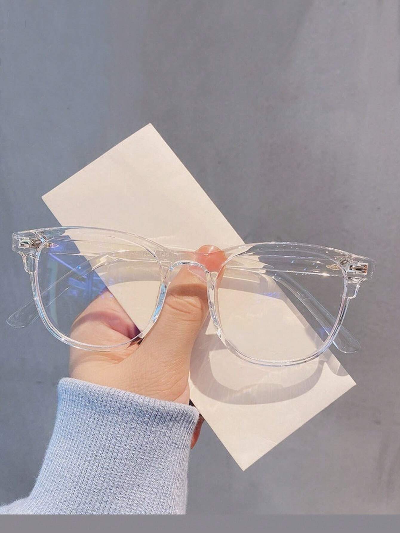 1 Pc Classic Square Frame Clear Lens Glasses Minimalist Fashion ...