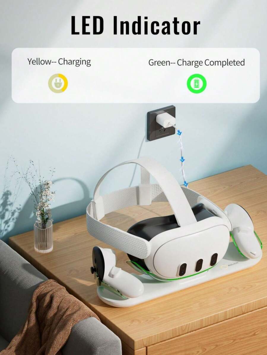 AOLION For Meta Quest 3 VR Touch Charging Base With LED Light And 2 ...
