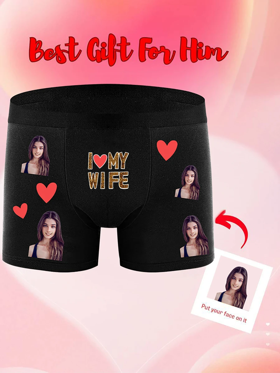 Men's Custom Print Boxers, Leopard Skin Elastic Comfortable Daily ...