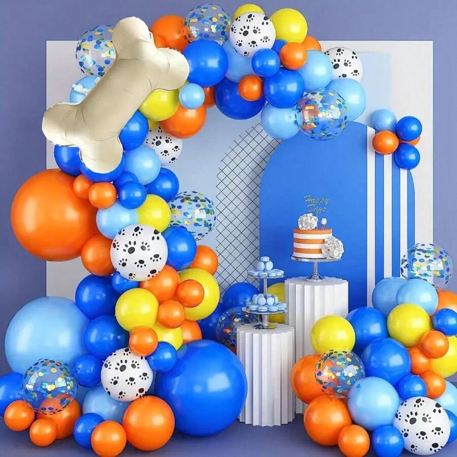 Pet-Themed Party Backdrop Decorations Balloon Garland, Birthday Party ...