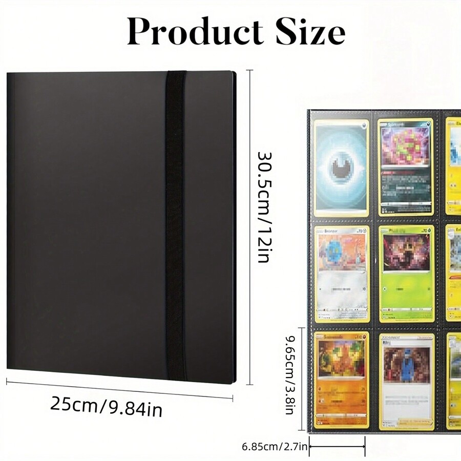 Trading Card Album - 360 Pockets Card Binder 20 Pages Pro 9 Pocket With ...