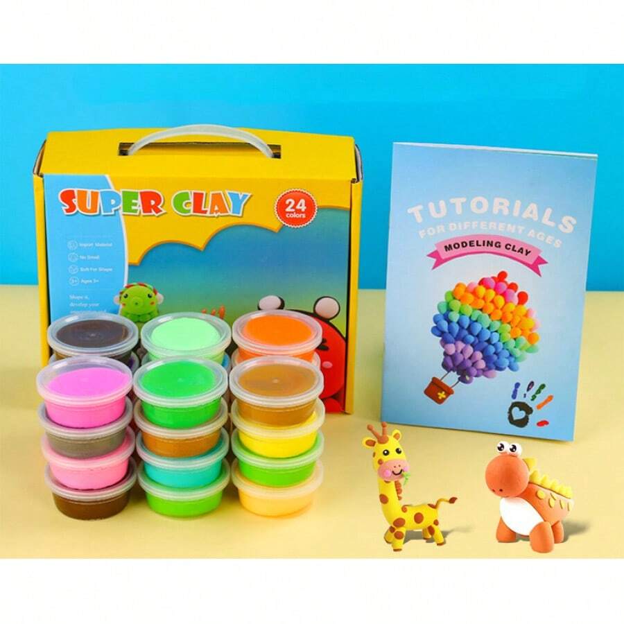 24-Color Ultra-Light Air Dry Clay Set For DIY Handcraft, Wholesale ...