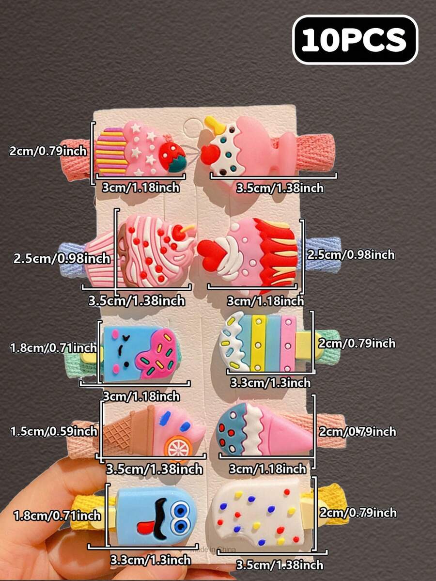 10 Pieces Of All Inclusive Cloth Hair Clips For Girls Without Damaging ...