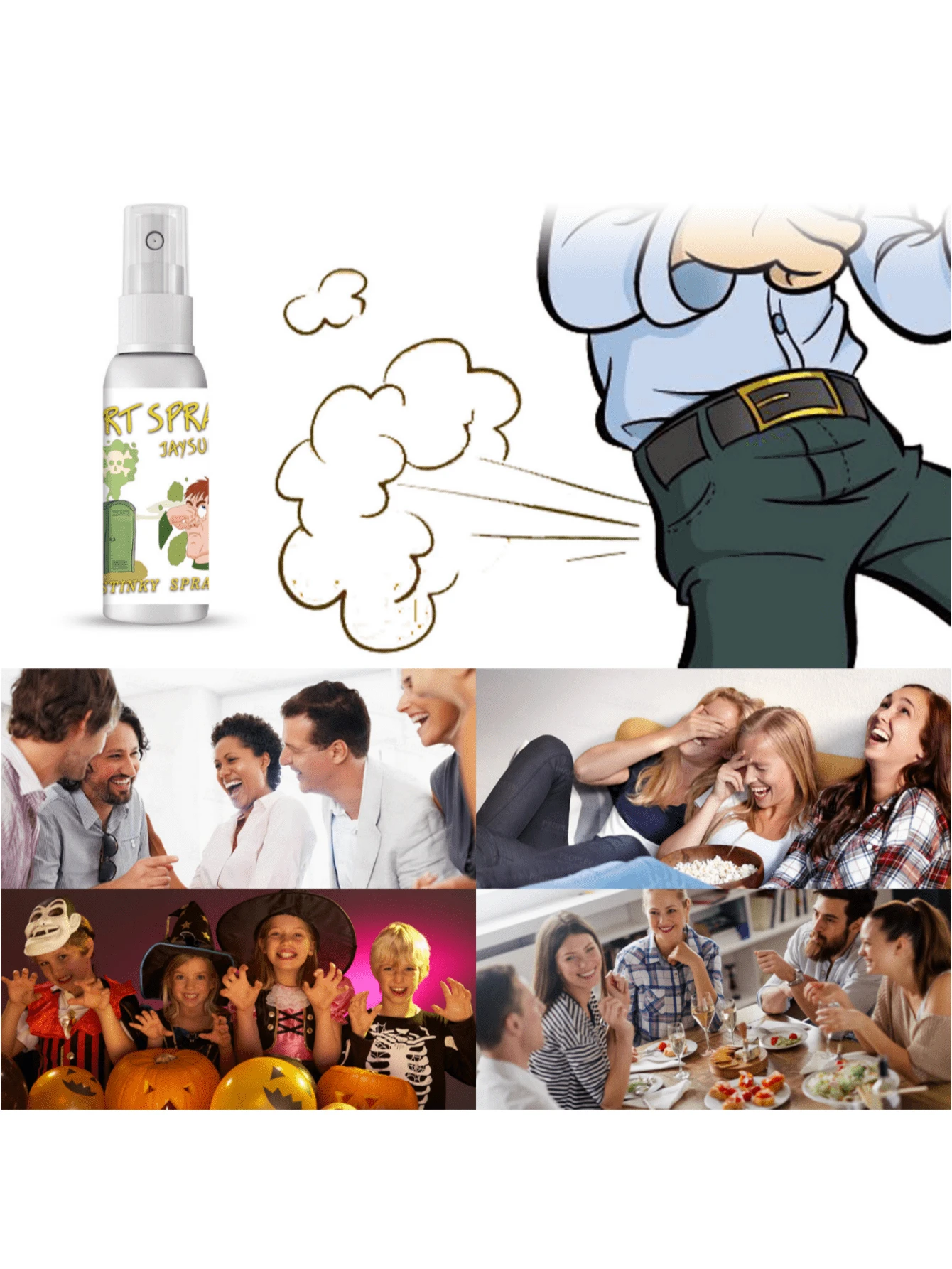 April Fool's Day Spoof Stinky Fart Spray Whole Person Toy Spoof Stinky ...