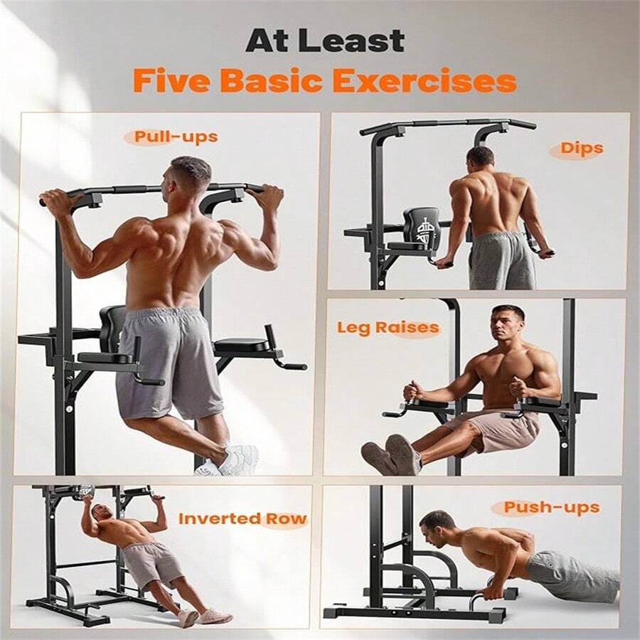 Power Tower Pull Up Dip Station Assistive Trainer Multi-Function Home ...