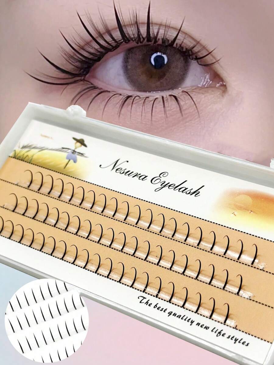 60 Clusters Of Fairy Hair, Single Eyelash, Natural Appearance, Handmade ...