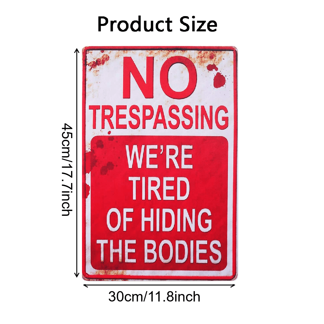 1 Pc Funny No Trespassing Sign,Banner Warning Tin Signs, You Are No Longer Trespassing You Are A ...