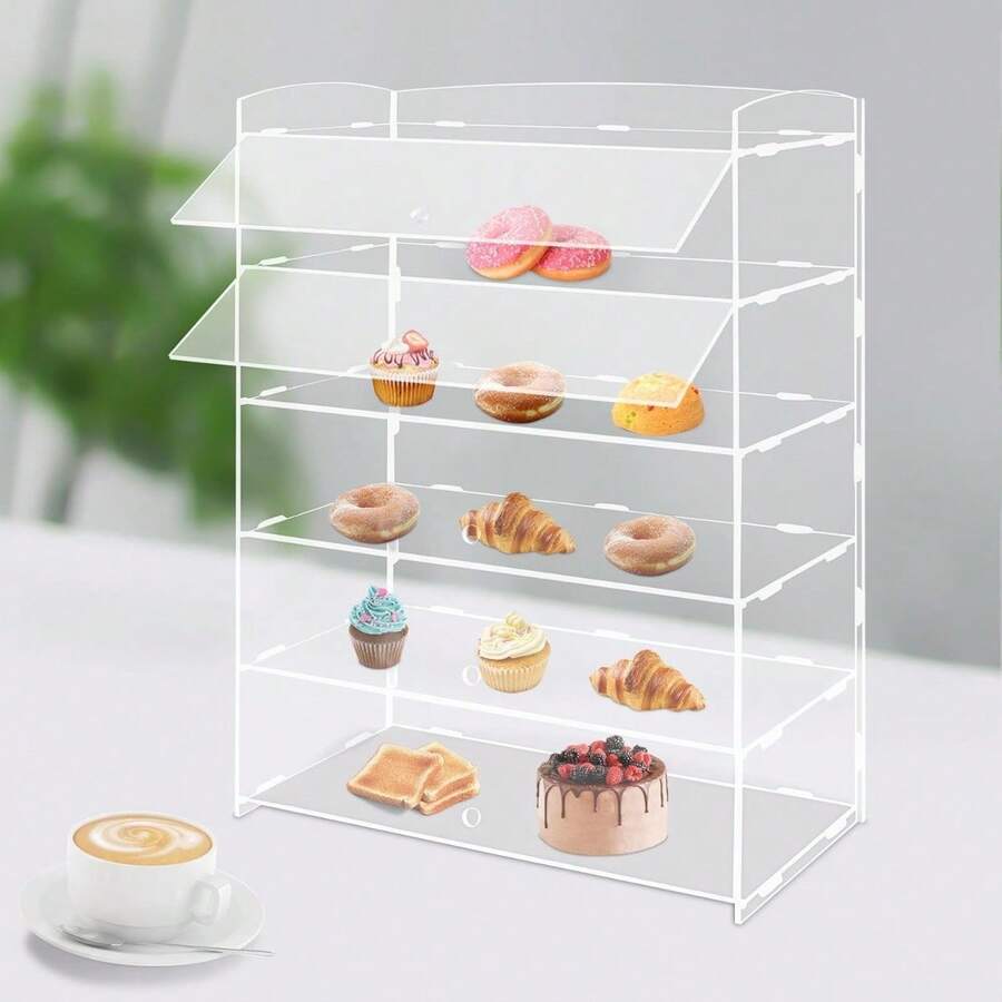 Acrylic Display Cases, 5-Layer Pastry Bakery Display Case, Acrylic ...