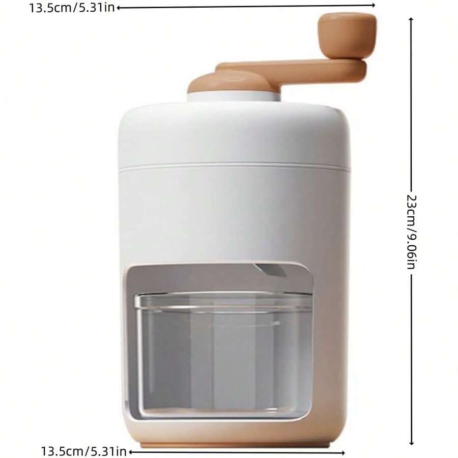 Manual Household Small Shaved Ice Machine, Hand Cranked Ice Crusher ...