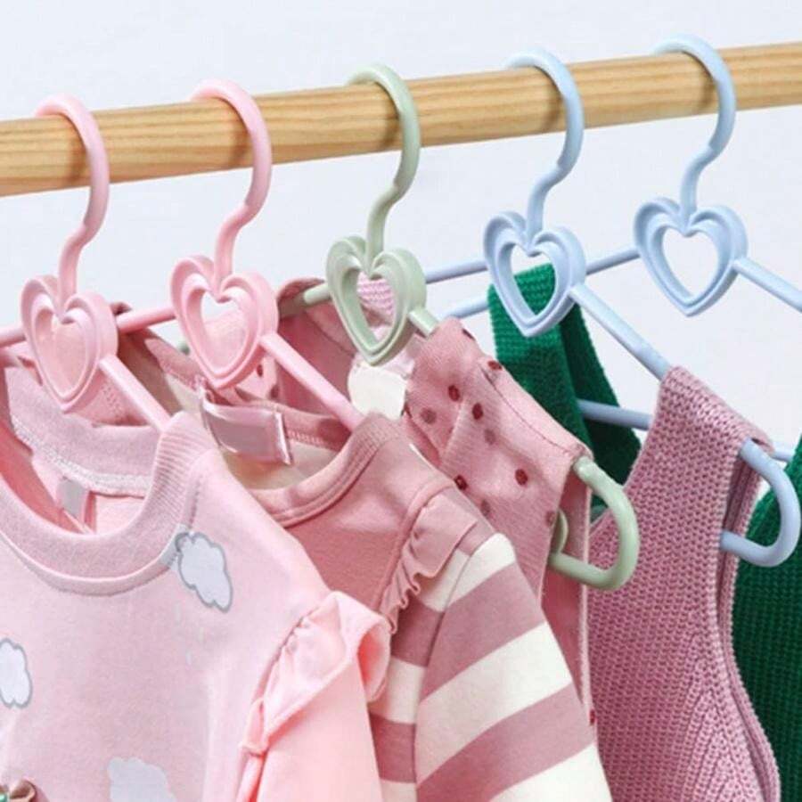10 Pieces Of Children's Clothes Hangers Made Of Plastic For Home Drying ...