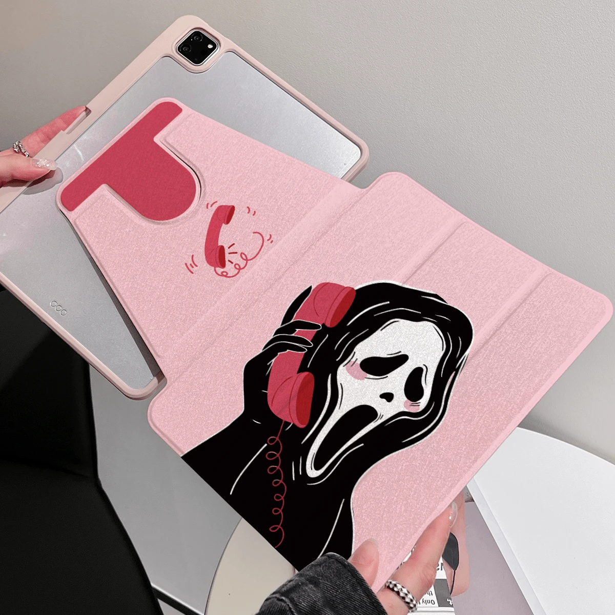 1PC Scream Compatible With Ipad Tablet Case Air5/4 Case Tri-Fold 360 ...