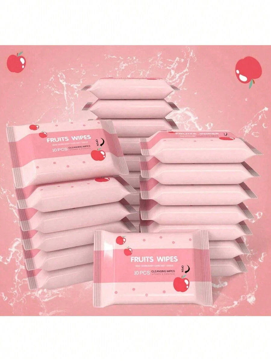 [Pack 10 Tissues In A Bag] Mini, Portable, Nonwoven Fabric Wet Wipes ...