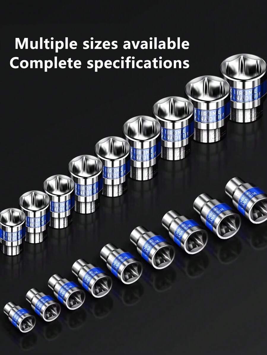 Electric Wrench & Air Gun Socket Bit Set, 8-32mm Hex Screwdriver Bits ...