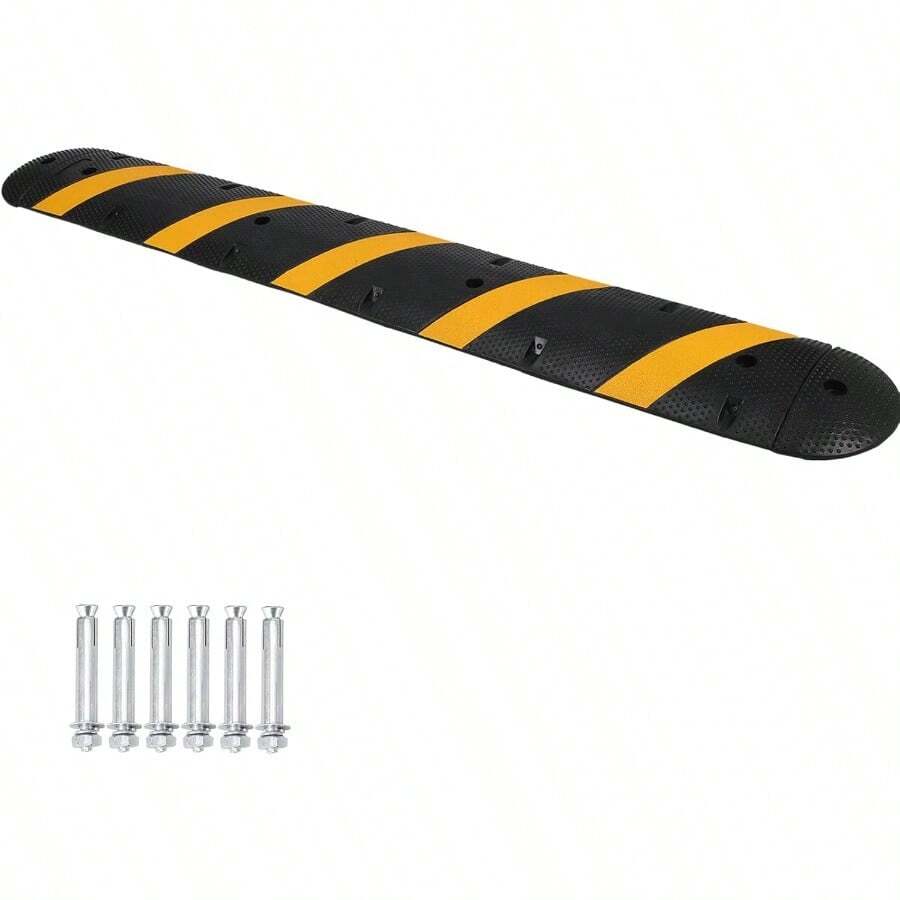 Heavy Duty Speed Bumps For Driveway, 84" Rubber Speed Bumps, 2 Channel ...